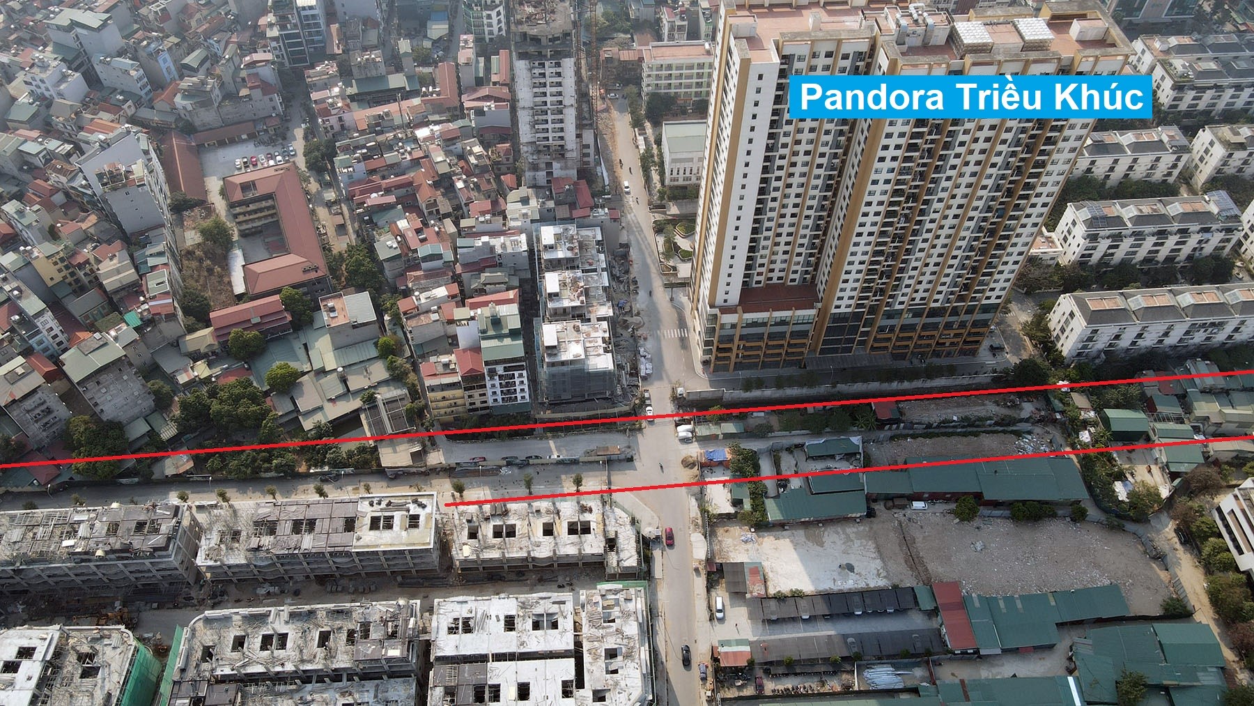 Những tuyến đường đang và sẽ mở qua khu nhà ở Pandora Triều Khúc