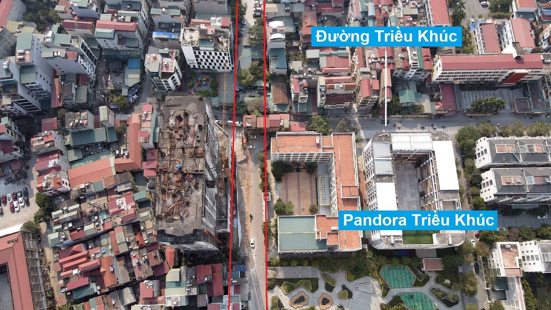 Những tuyến đường đang và sẽ mở qua khu nhà ở Pandora Triều Khúc