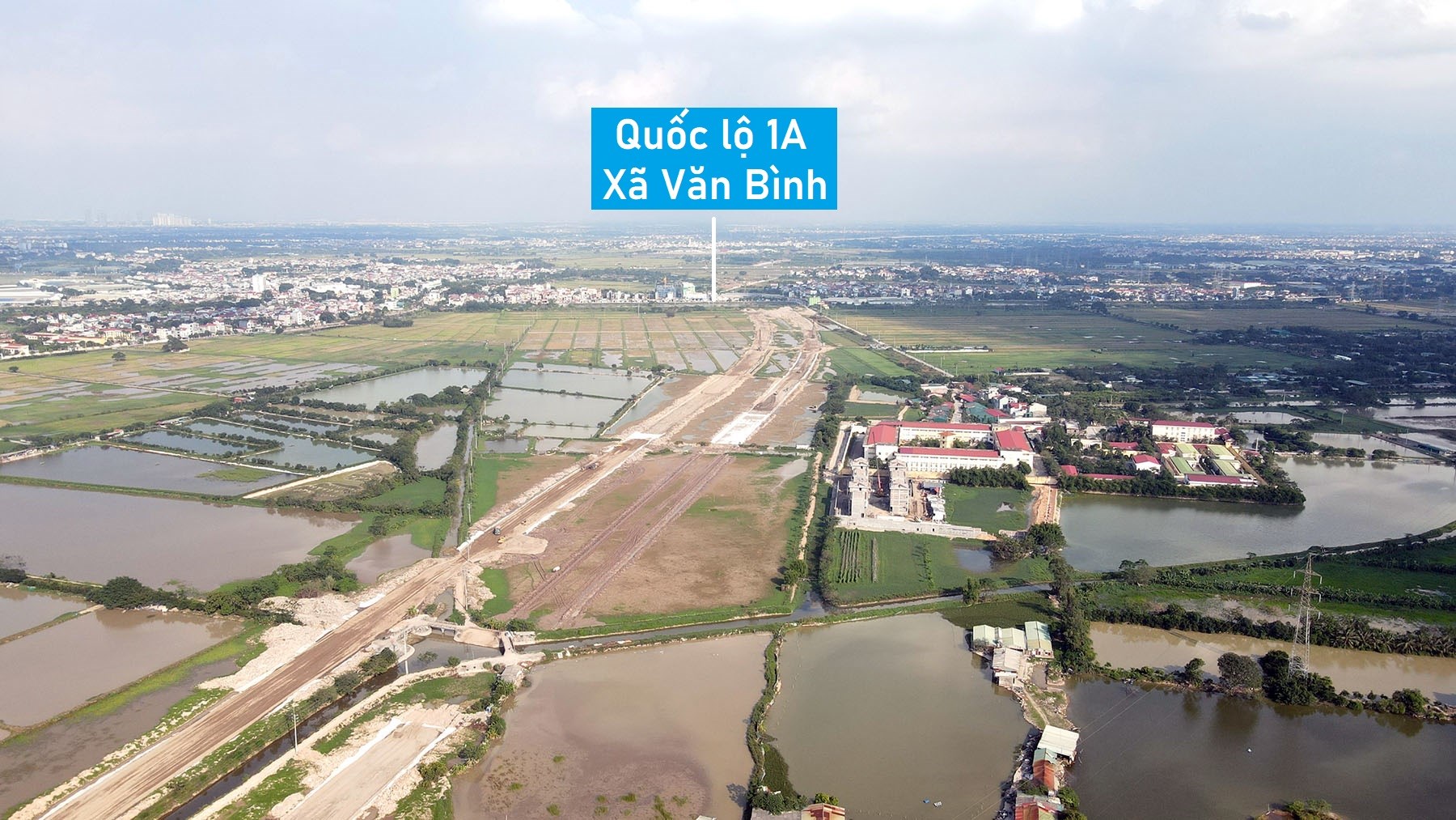 Hình ảnh vành đai 4 qua Thường Tín, Hà Nội đang xây dựng