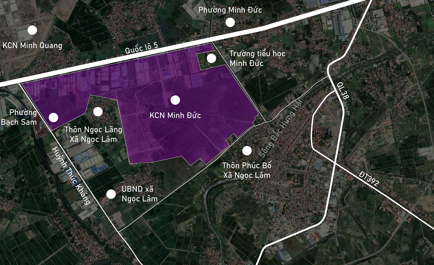 Toàn cảnh KCN Minh Đức gần 200 ha đang xây dựng ở Hưng Yên