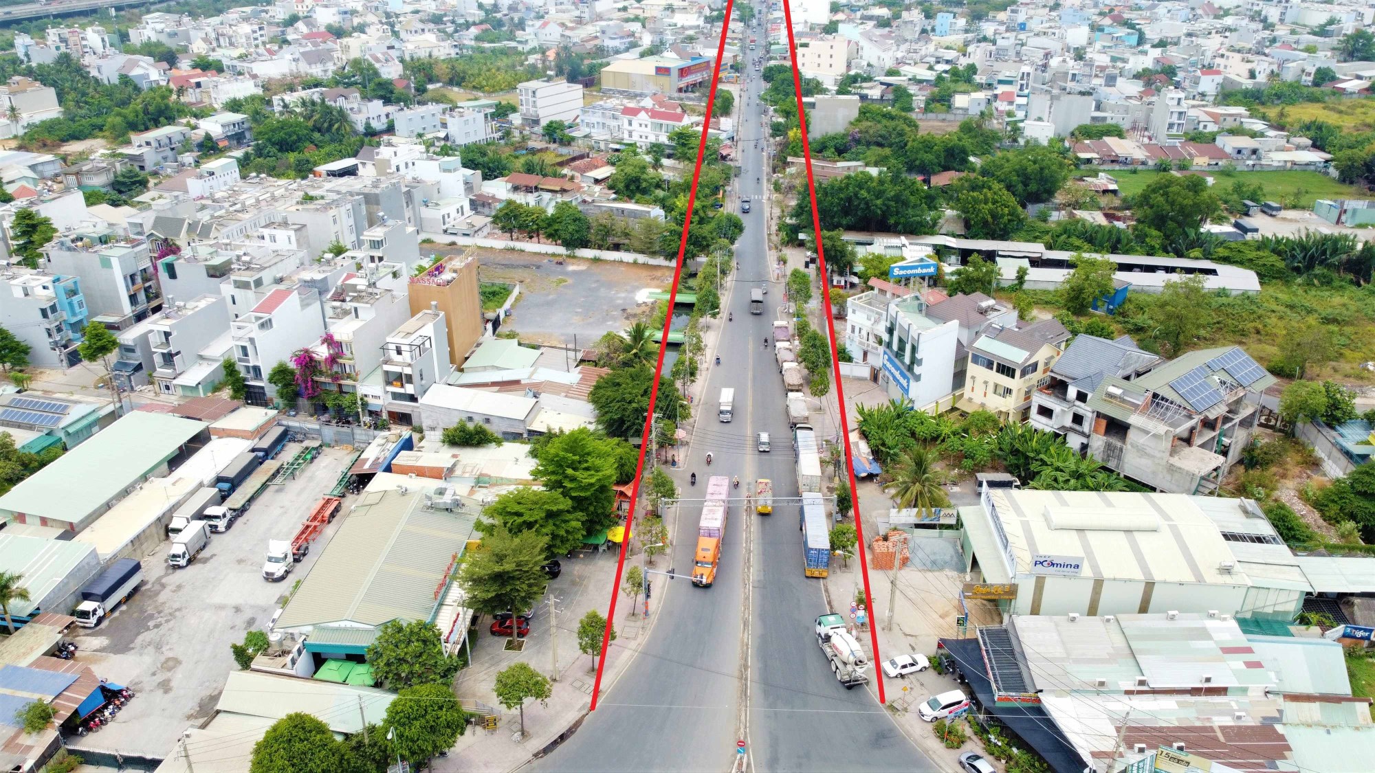 Những khu đất có thể thu hồi để mở rộng đường Nguyễn Duy Trinh lên gấp ba, đoạn từ vành đai 2 ...