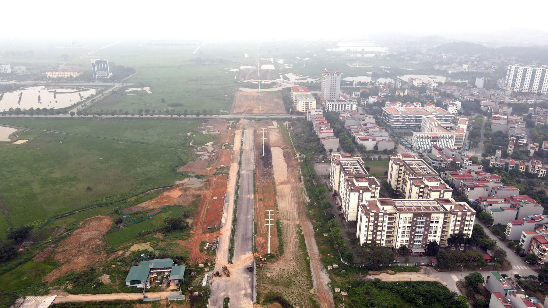 Hình ảnh tuyến đường BT 468 tỷ đồng/km đang xây dựng ở Bắc Ninh