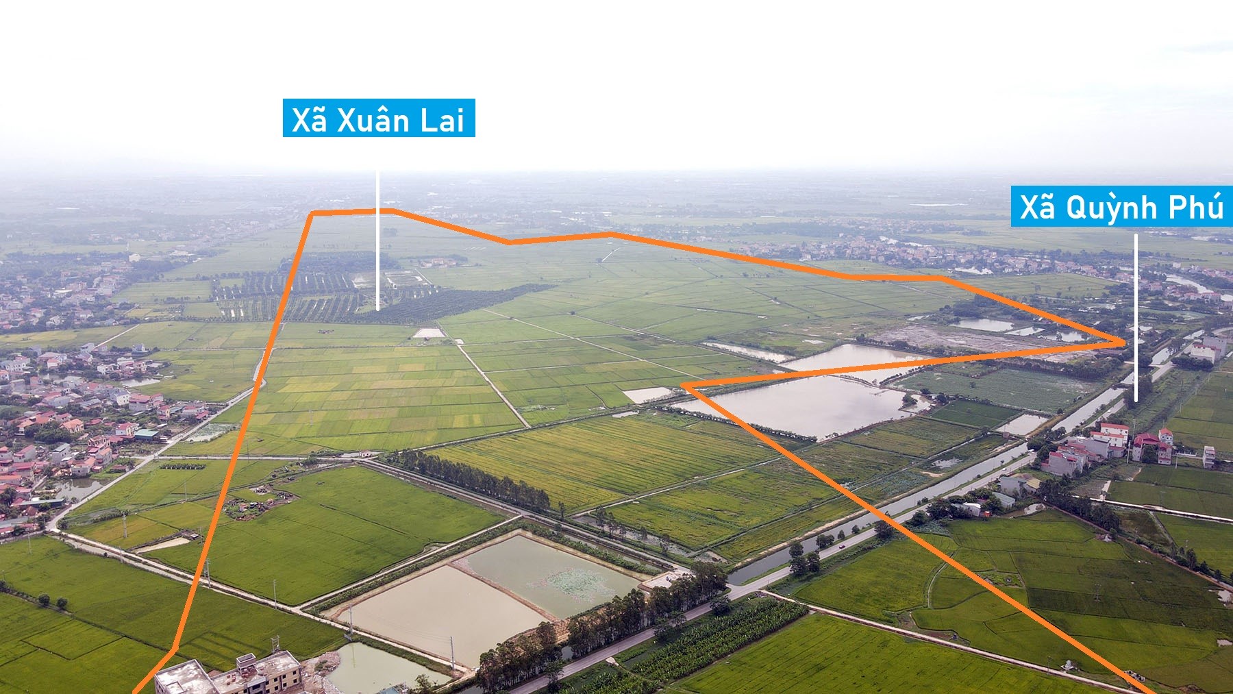 Toàn cảnh vị trí quy hoạch sân bay Gia Bình, Bắc Ninh