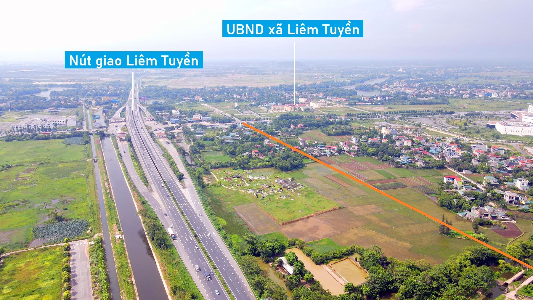 Toàn cảnh đường chạy song song cao tốc CT01, nối hai quốc lộ qua TP Phủ ...